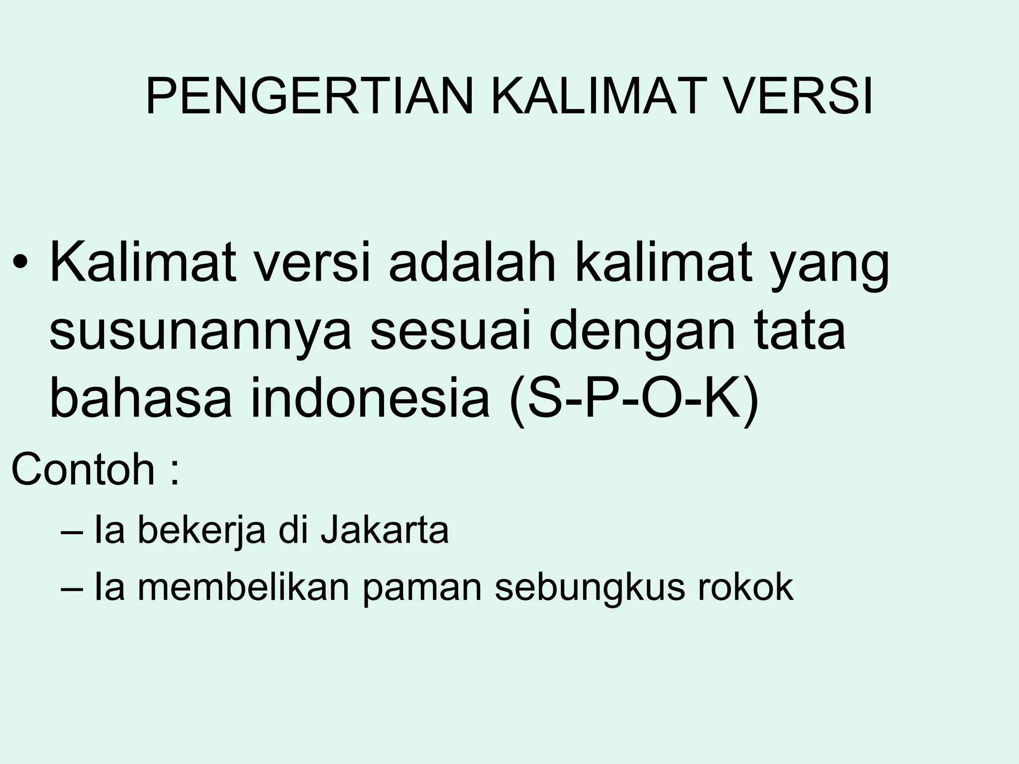Kalimat dalam bahasa indonesia | PPTX