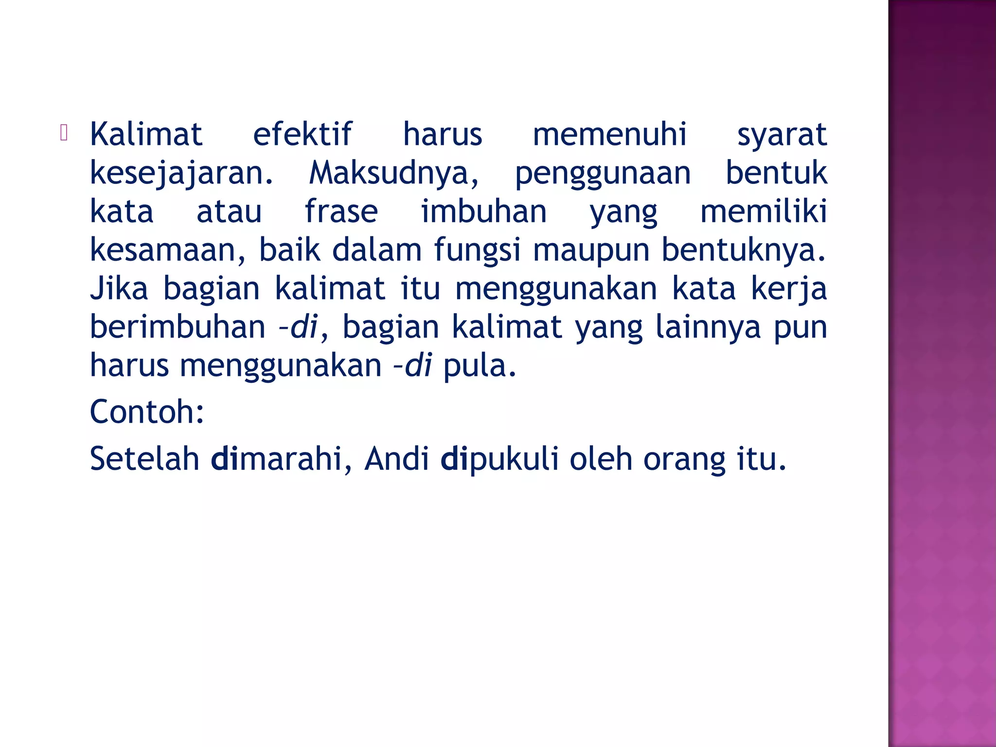 Kalimat Dalam Bahasa Indonesia | PPT