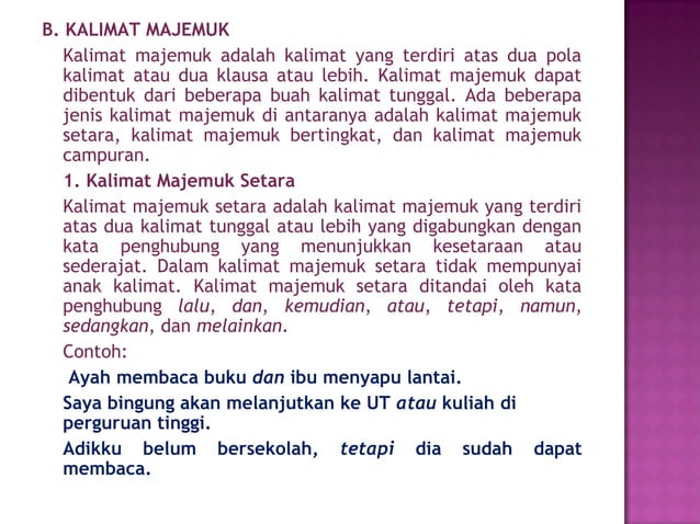 Kalimat Dalam Bahasa Indonesia | PPT
