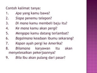 Kalimat Dalam Bahasa Indonesia | PPT