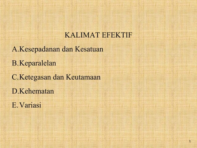 Kalimat efektif | PPT