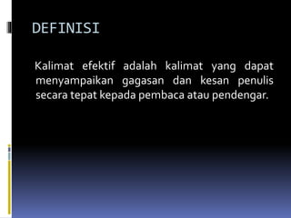 Kalimat efektif | PPT