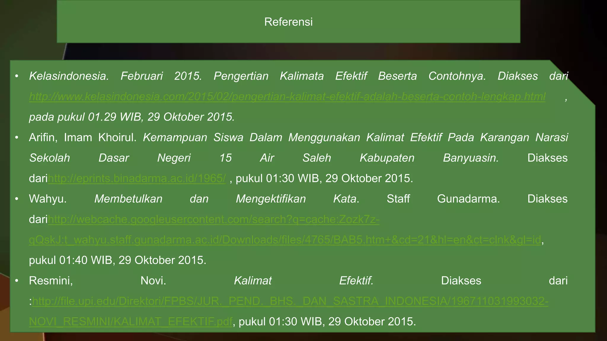 Kalimat efektif | PPTX