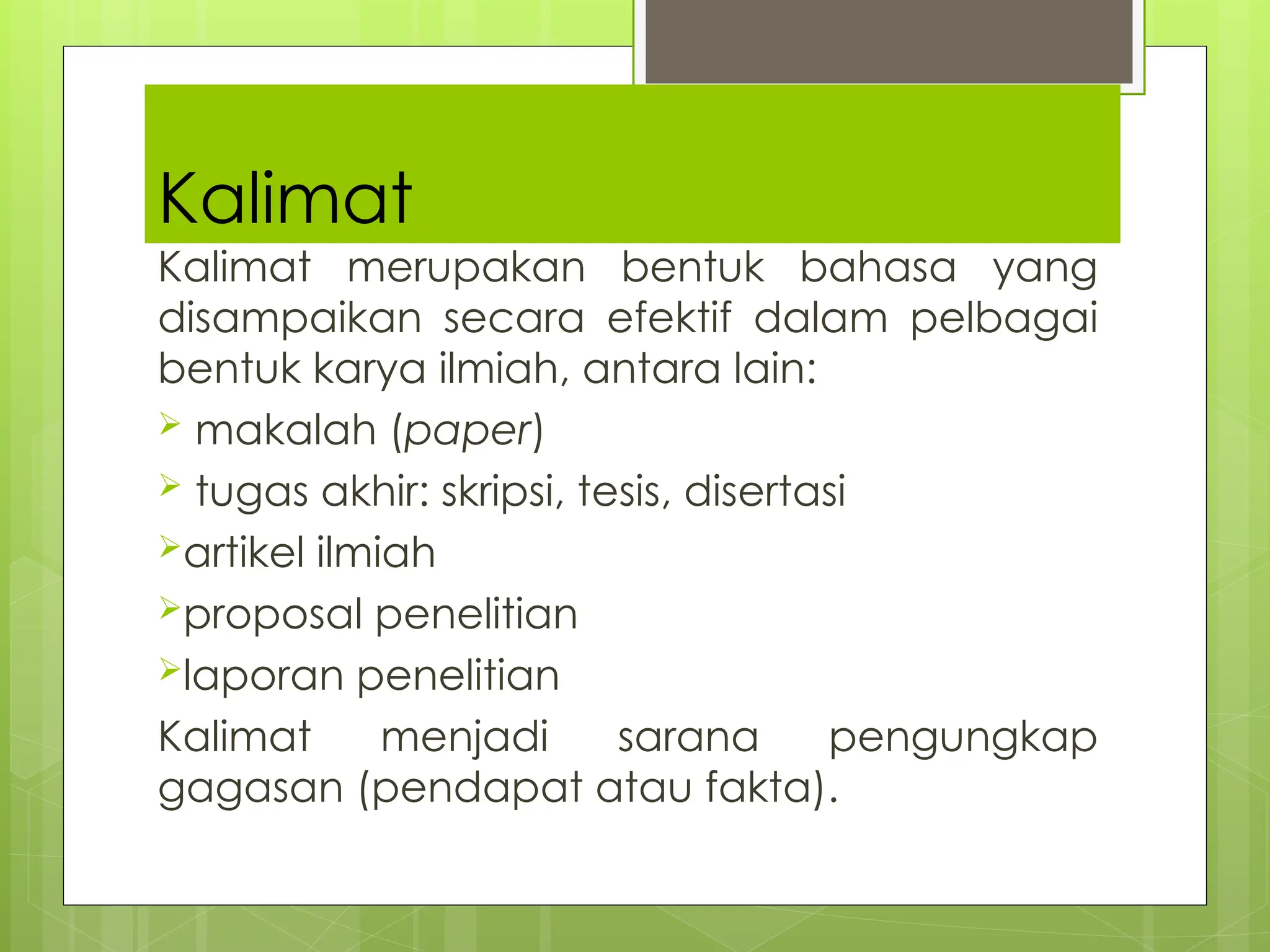 Kalimat Efektif dalam bahasa Indonesia.ppt