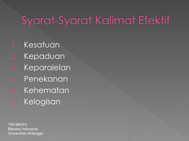 Menulis Kalimat Efektif dalam Bahasa Indonesia.ppt