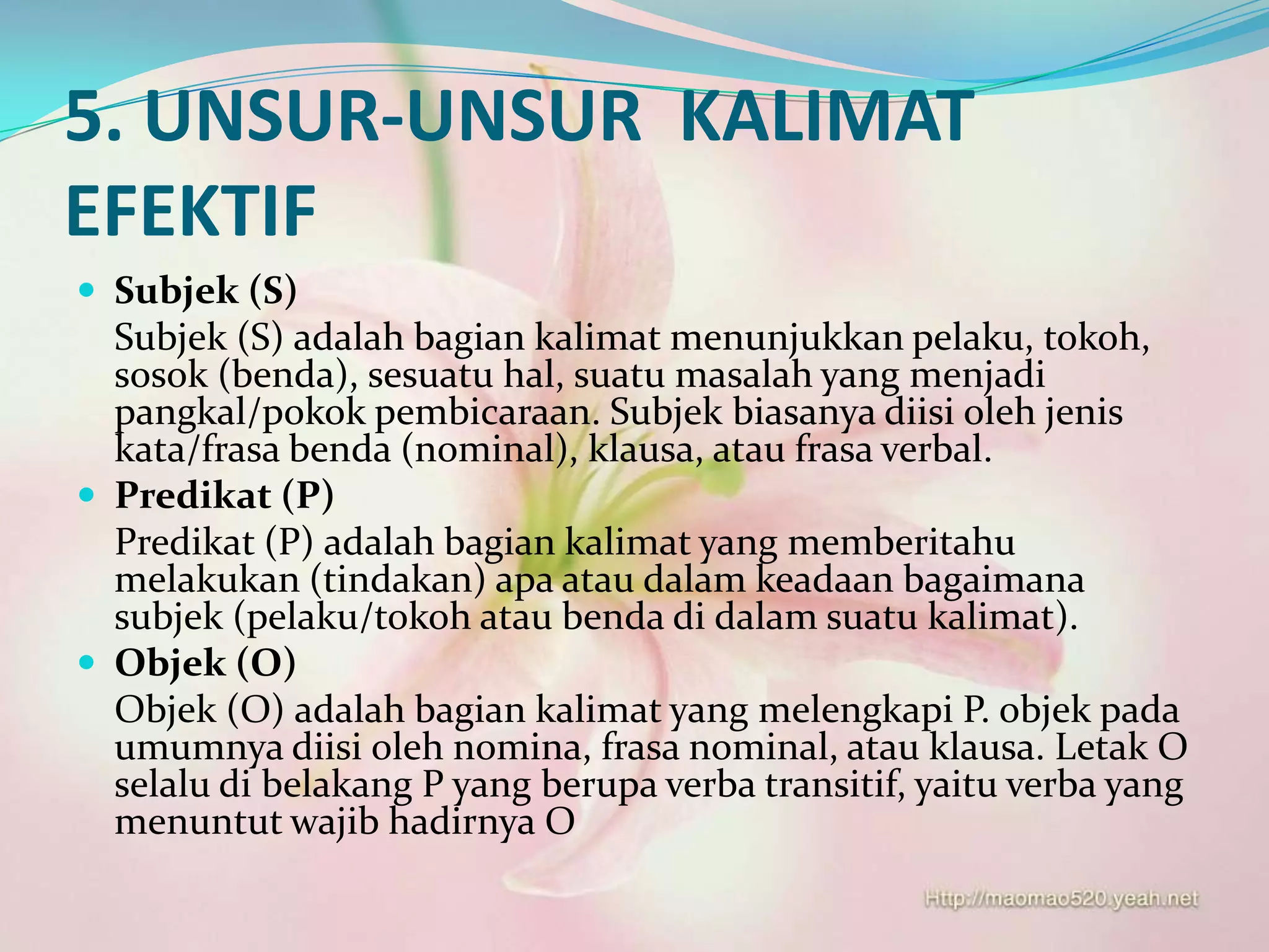 Kalimat efektif ppt | PPTX