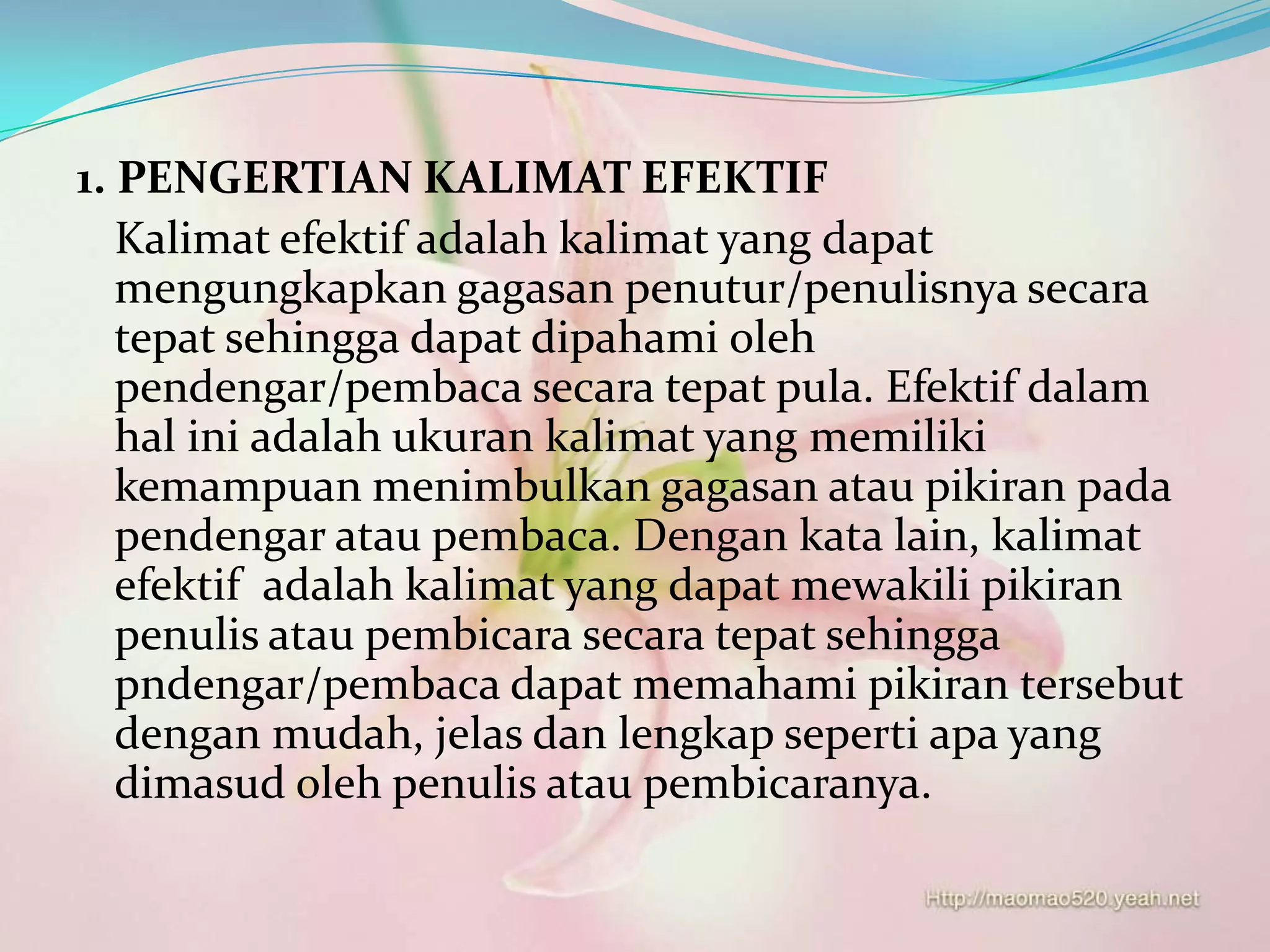 Kalimat efektif ppt | PPTX