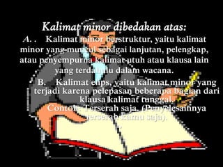 Kalimat minor | PPTX