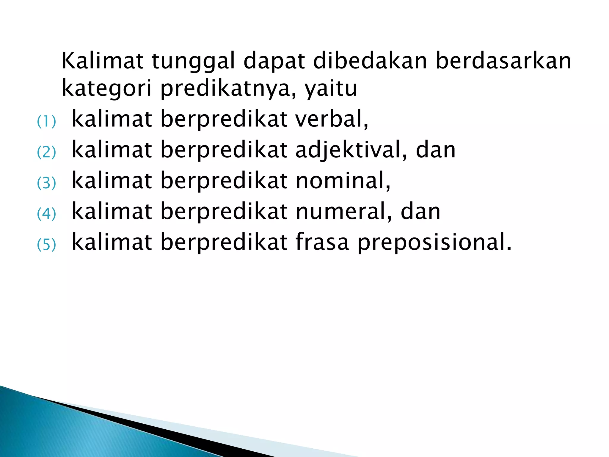 Kalimat tunggal viii | PPTX