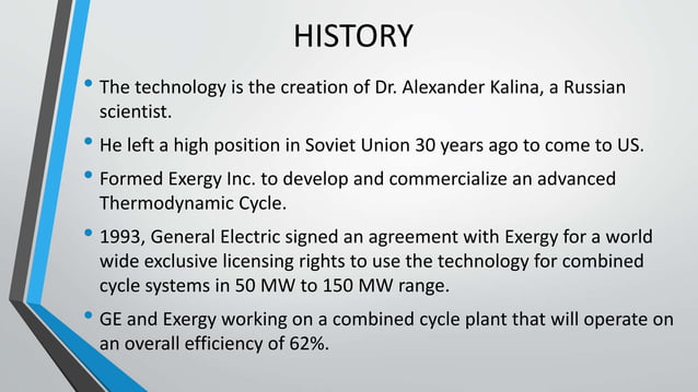 Kalina cycle | PPTX | Power and Energy Industry | Industries