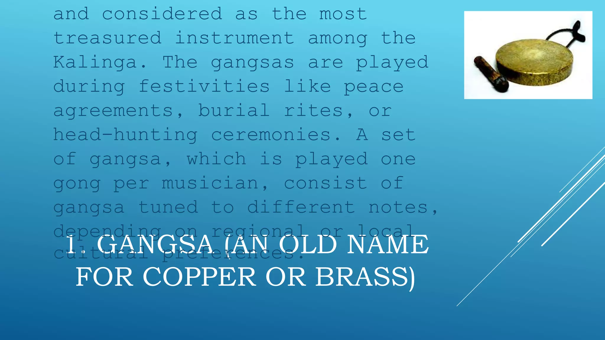 Kalinga ethnic instruments | PPTX