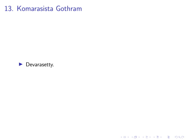 Kalingavysya Gothram and Surname Associations | PDF