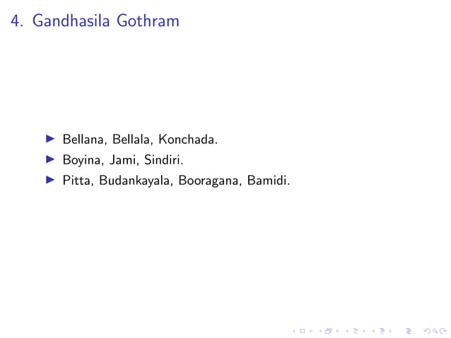 Kalingavysya Gothram and Surname Associations | PDF