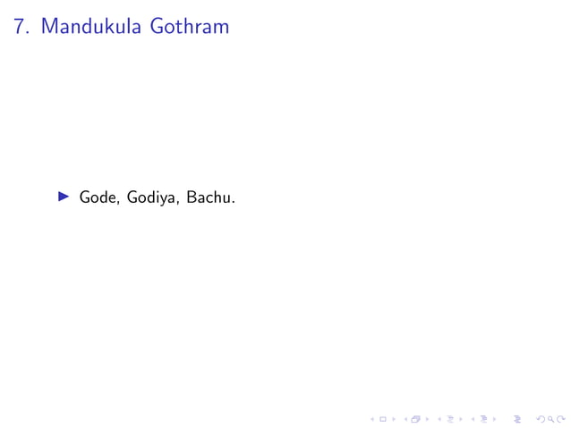 Kalingavysya Gothram and Surname Associations | PDF