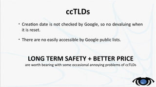 PROS and CONS of using ccTLD domains for PBN | PDF