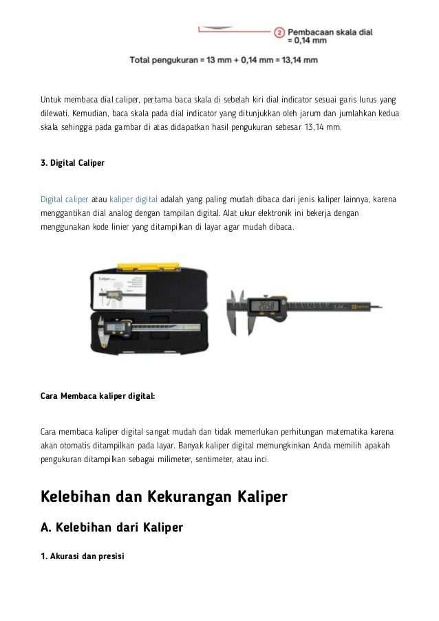 Caliper - Jenis dan Contoh Kaliper Terbaik | PDF