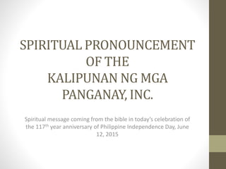 Kalipunan ng mga panganay, inc. | PPTX