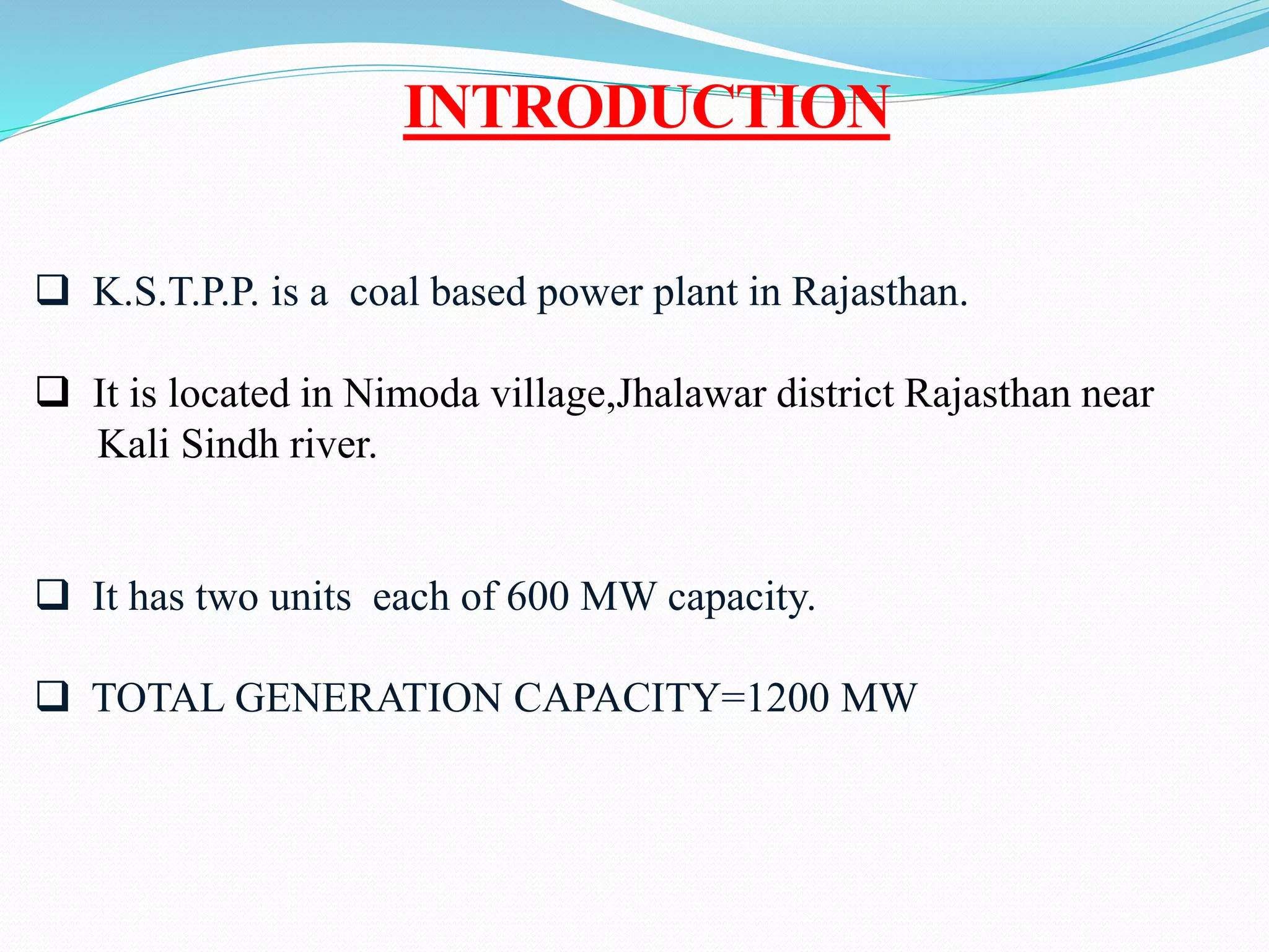 Kalisindh thermal power project jhalawar (keshav) | PPTX