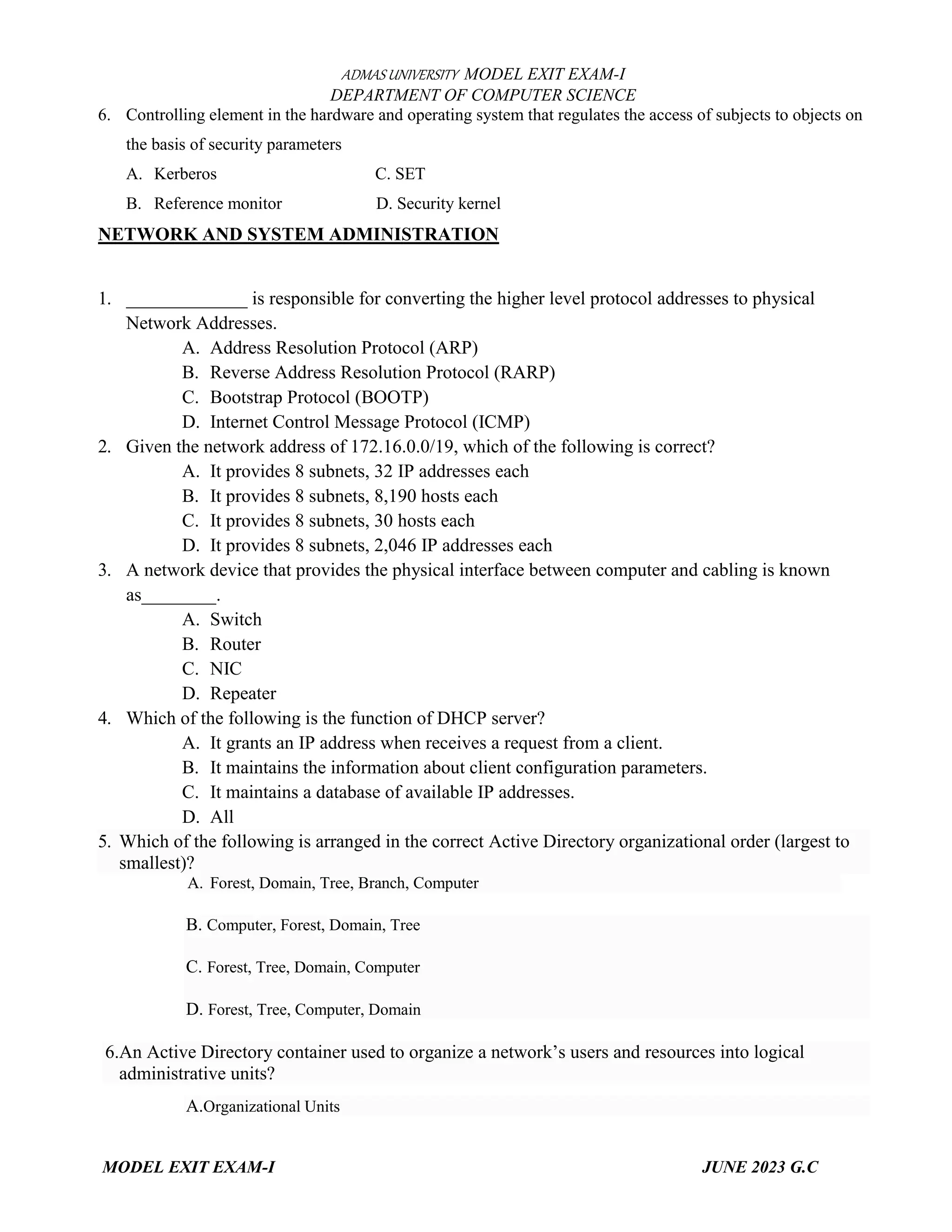 Kality CS Model_Exit_Exams_with_answer - Copy (2).doc