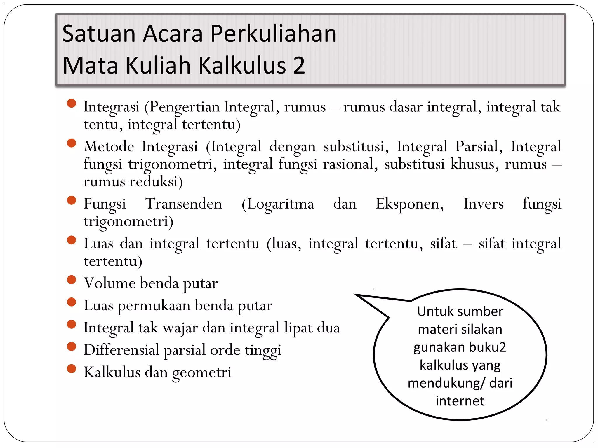 Kalkulus 2 integral | PPT