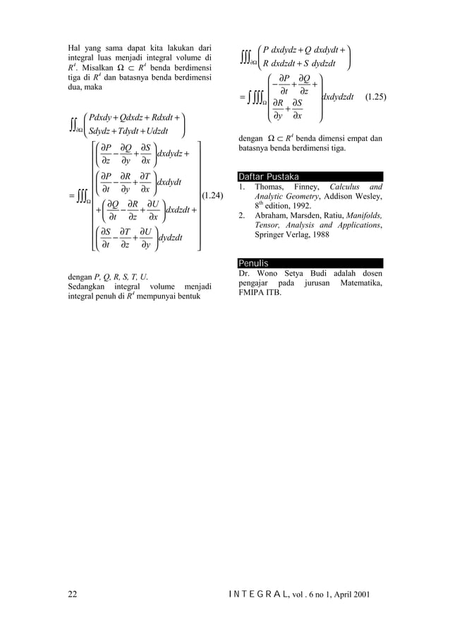 K alkulus perumuman teorema stokes | PDF