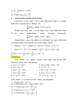 Kalkulus diferensial dan integral | DOCX