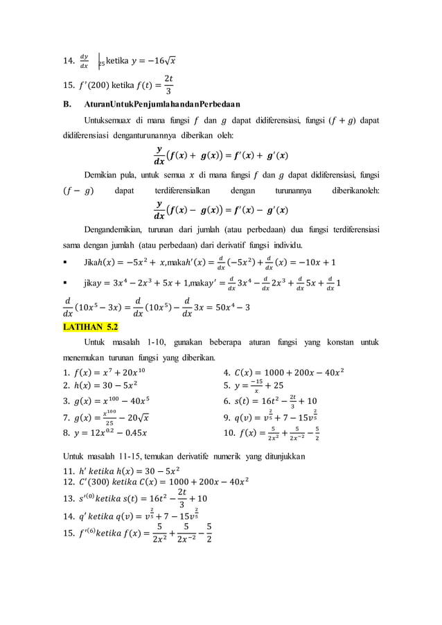Kalkulus diferensial dan integral | PDF