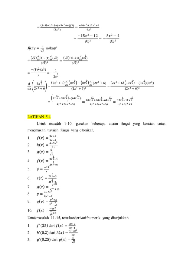 Kalkulus diferensial dan integral | PDF