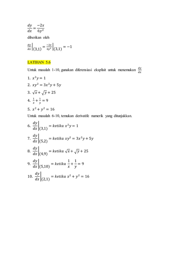 Kalkulus diferensial dan integral | PDF