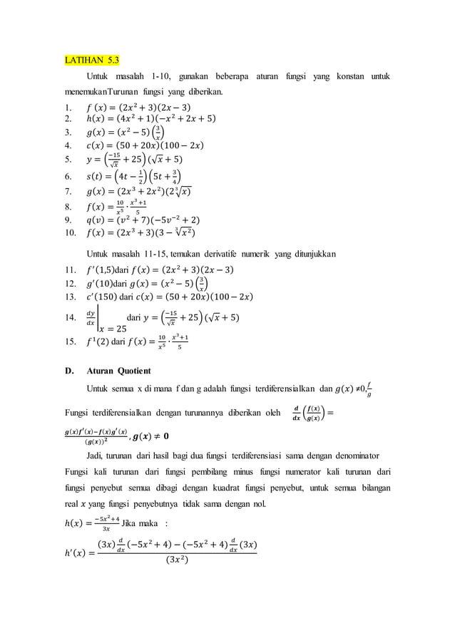 Kalkulus diferensial dan integral | PDF