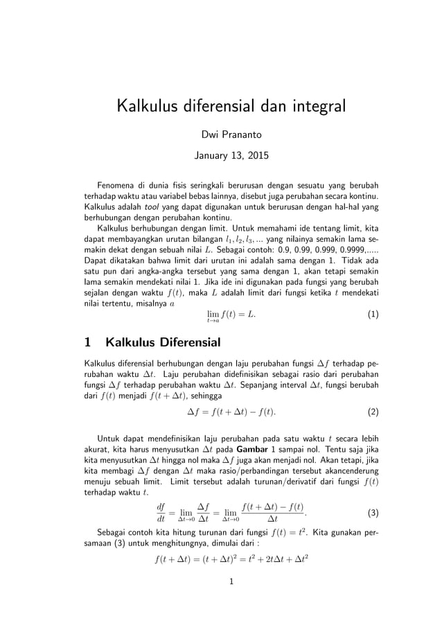 Kalkulus diferensial integral | PDF