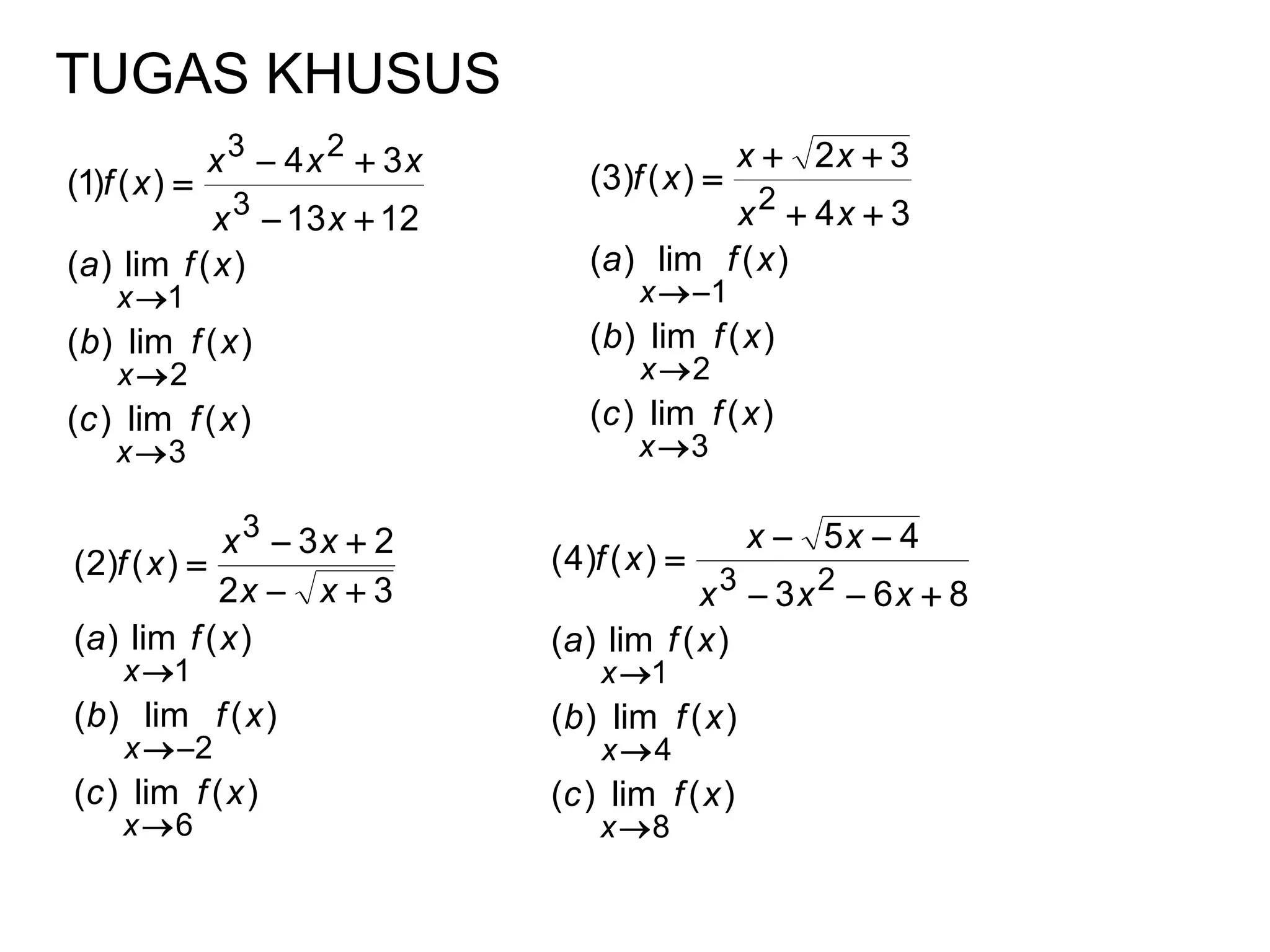 Kalkulus modul 2 fungsi dan limit fungsi revisi | PDF