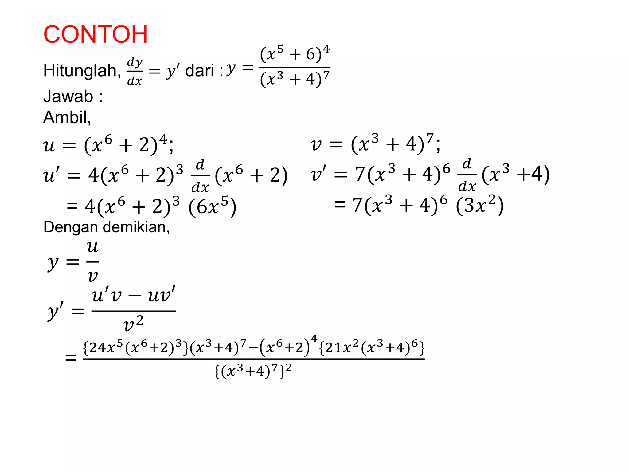 Kalkulus modul 3a turunan fungsi revisi | PPT