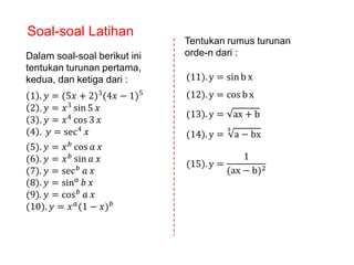 Kalkulus modul 3a turunan fungsi revisi | PPT