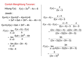 Kalkulus modul 3a turunan fungsi revisi | PPT