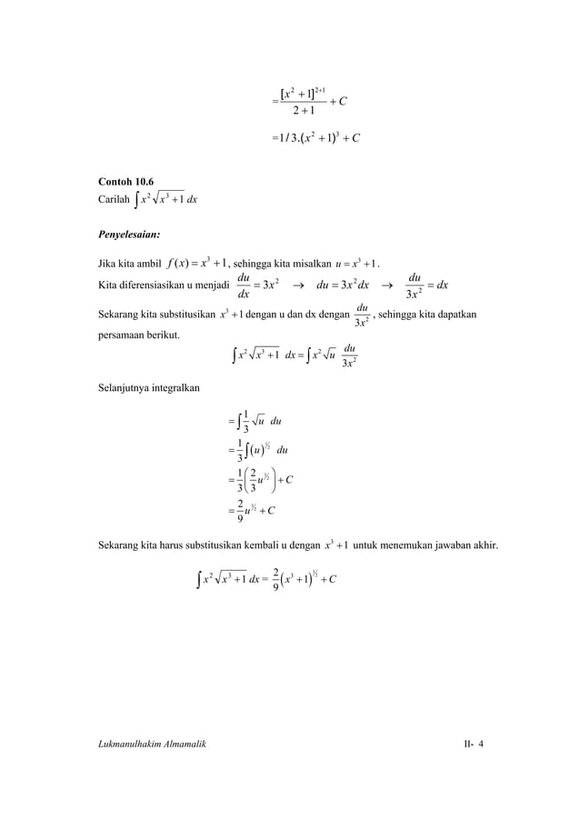 Kalkulus modul x integral | PDF