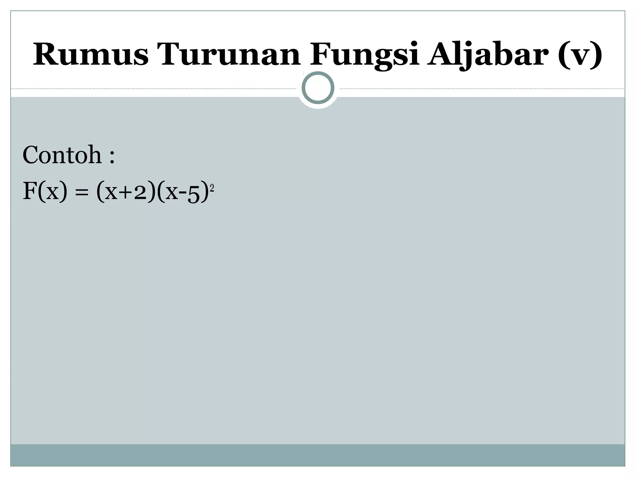 Kalkulus turunan dan integral | PPT