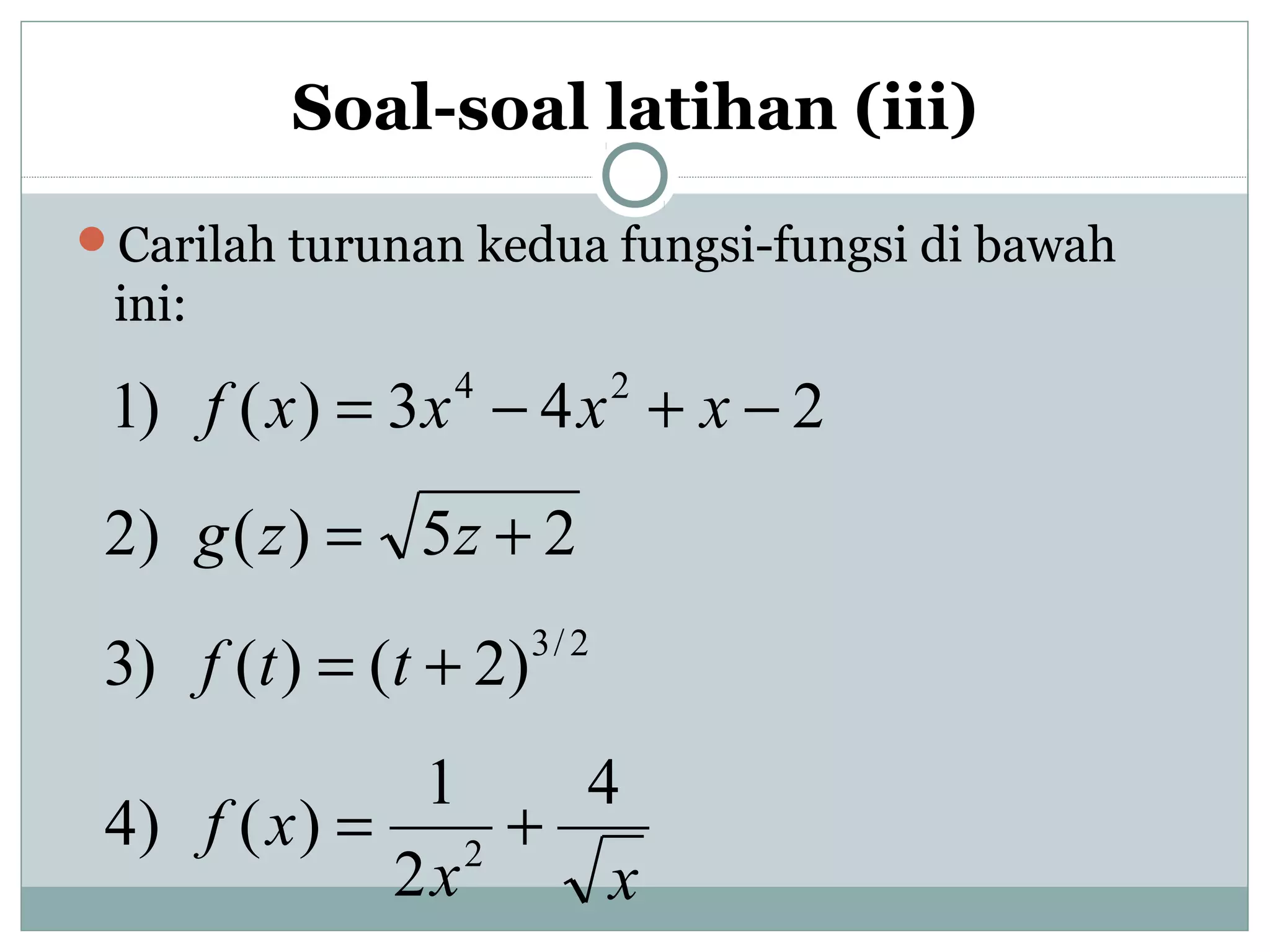 Kalkulus turunan dan integral | PPT