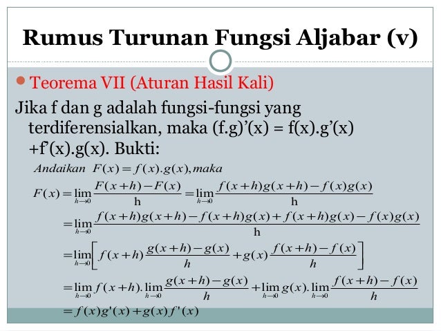 Kalkulus turunan dan integral