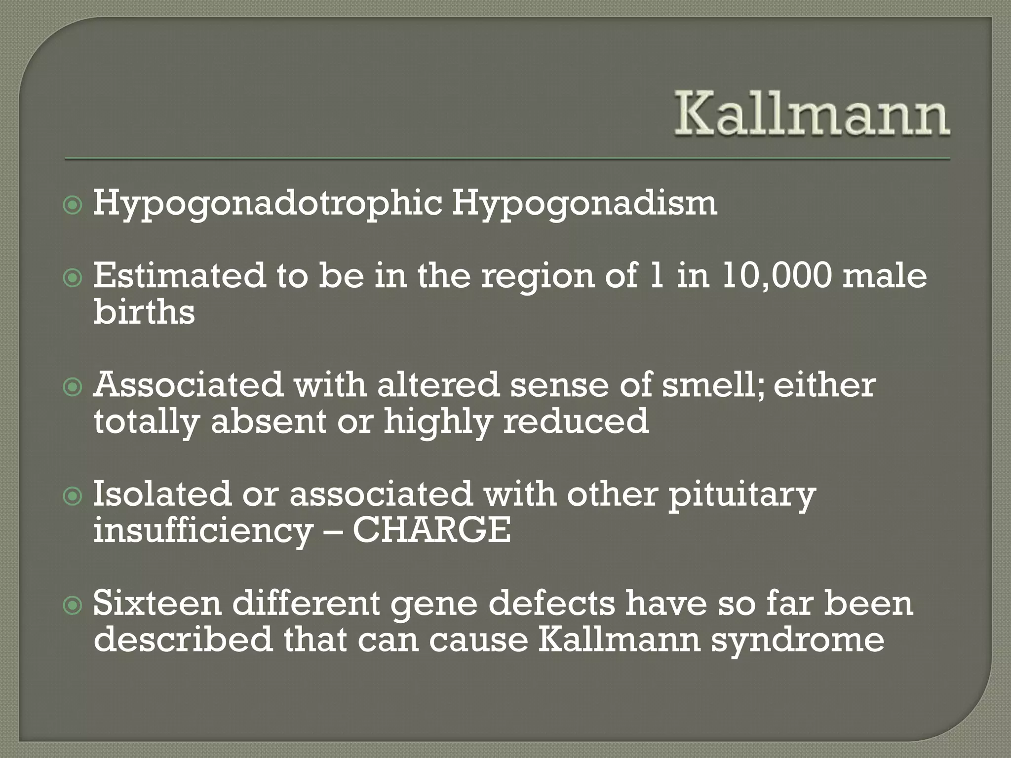 Kallmann syndrome | PPTX