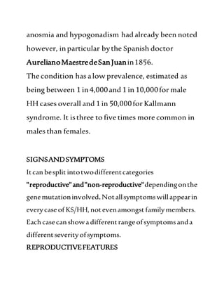 Kallmann syndrome | DOCX
