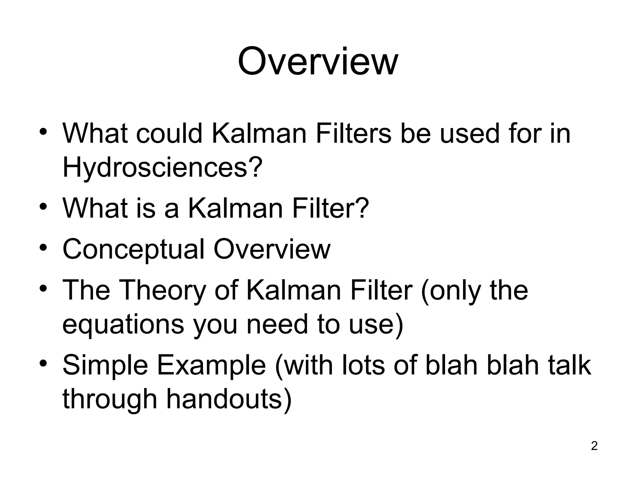 Kalman filters | PPT