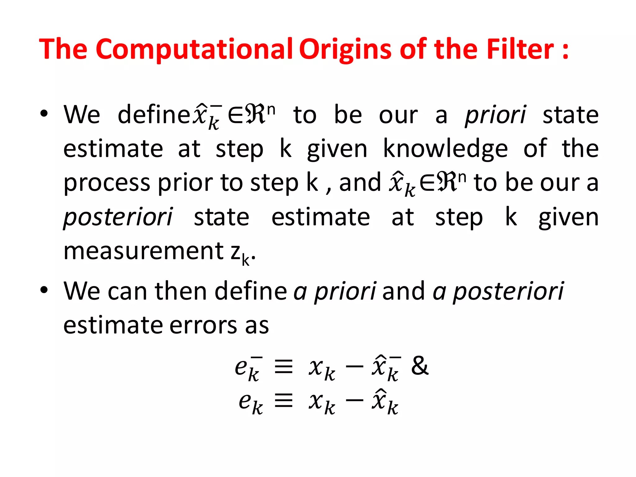 Kalman filter - Applications in Image processing | PDF
