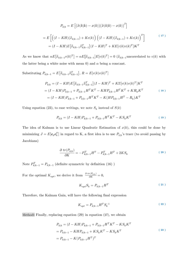 Kalman filter demonstration | PDF