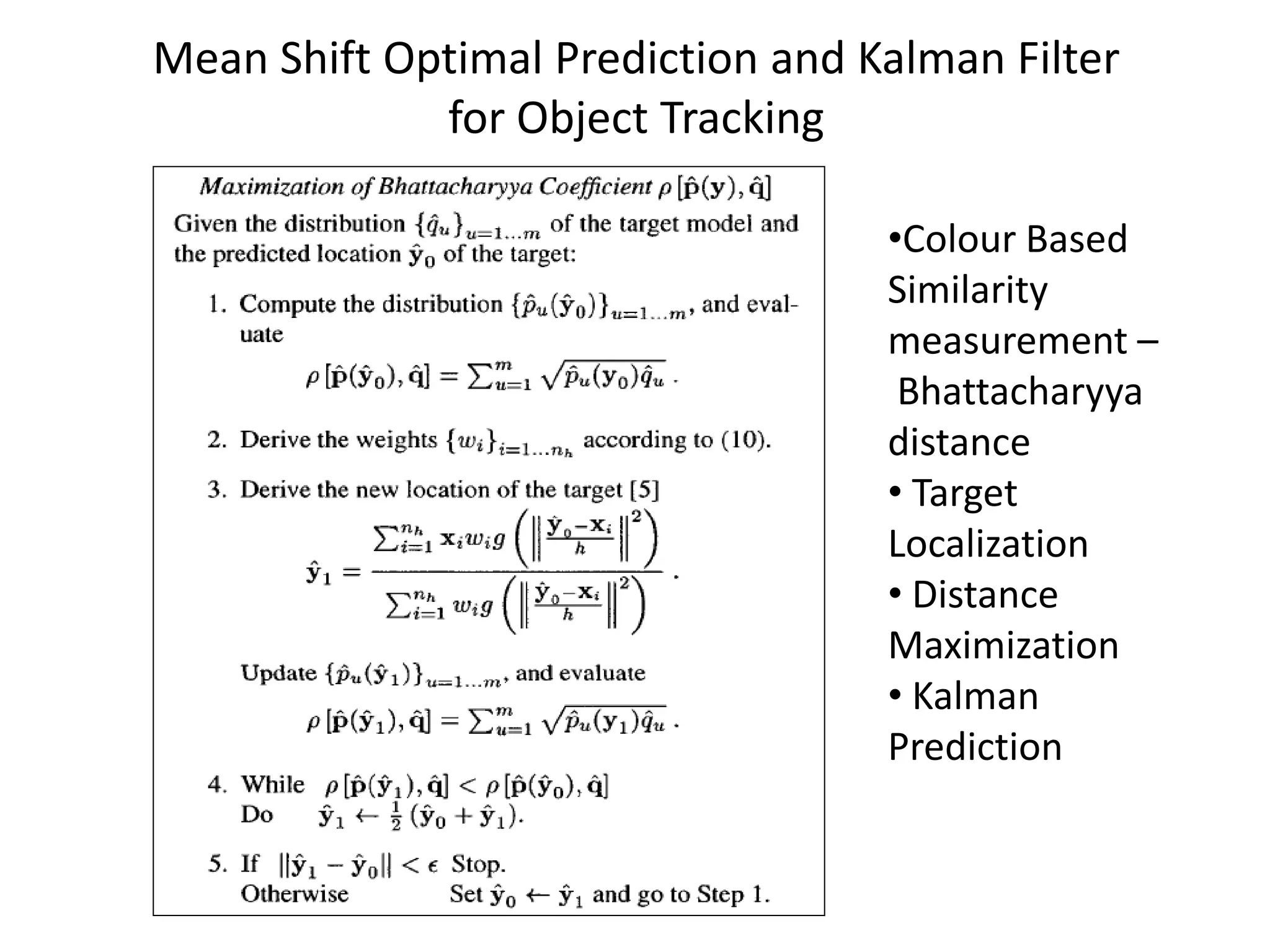 Kalman filter for object tracking | PPTX