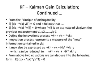 Kalman filter for object tracking | PPTX