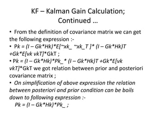 Kalman filter for object tracking | PPTX