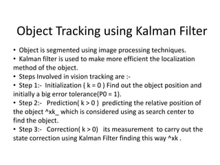 Kalman filter for object tracking | PPTX