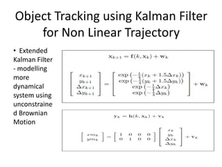 Kalman filter for object tracking | PPTX