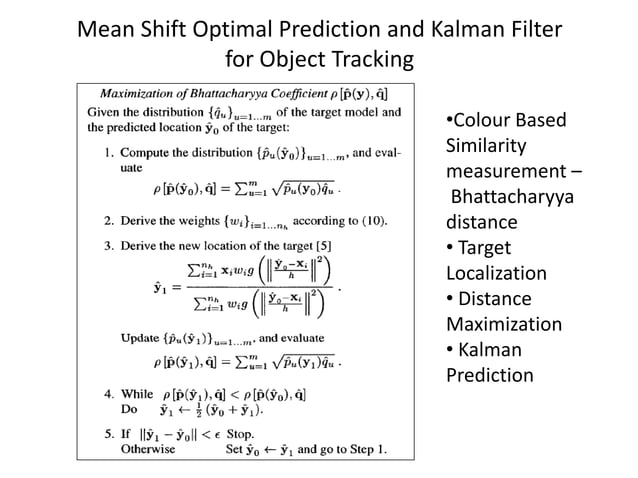 Kalman filter for object tracking | PPTX
